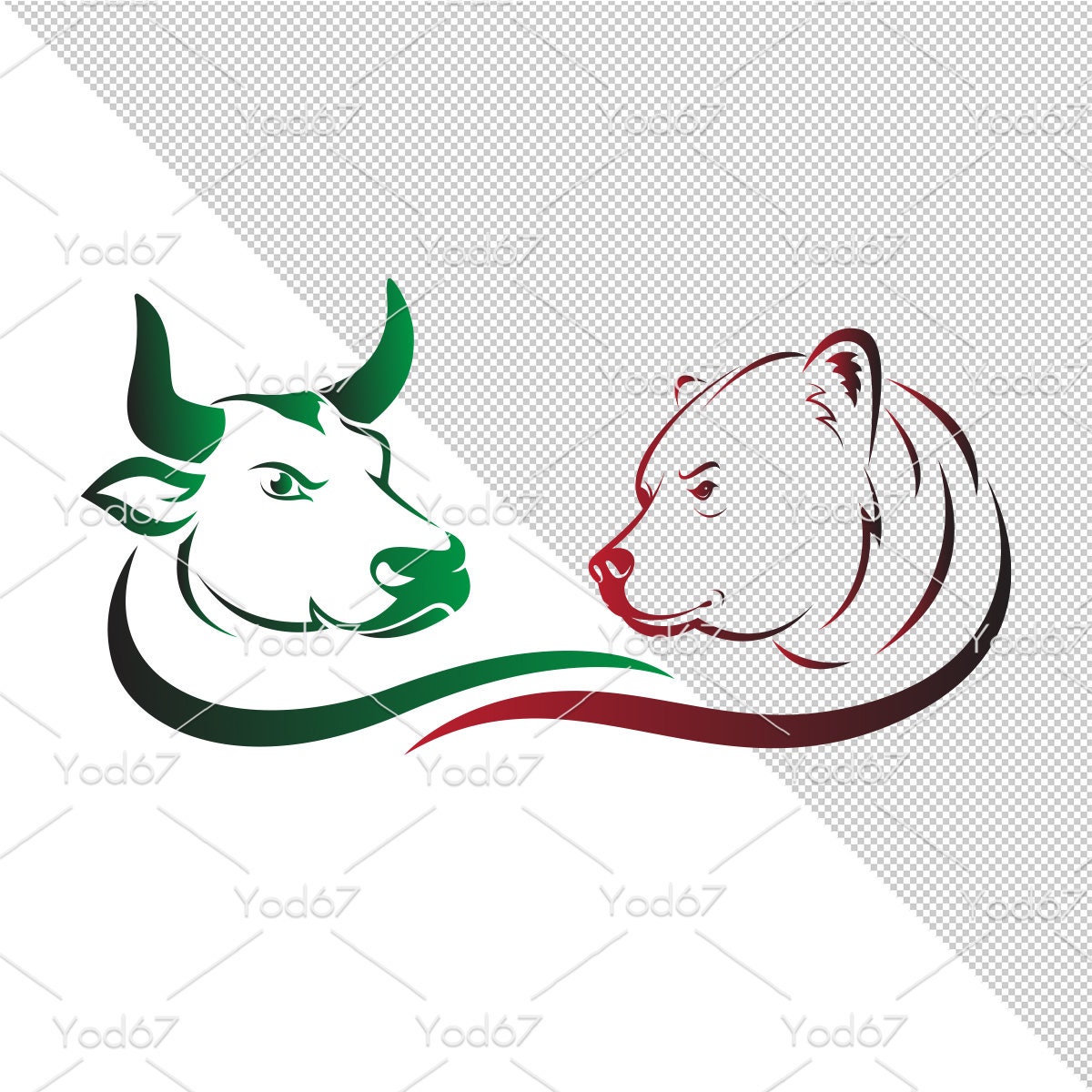 Bear and Bull Svg, Bull SVG, Bear Svg, Svg for Cricut, Vector Clipart ...