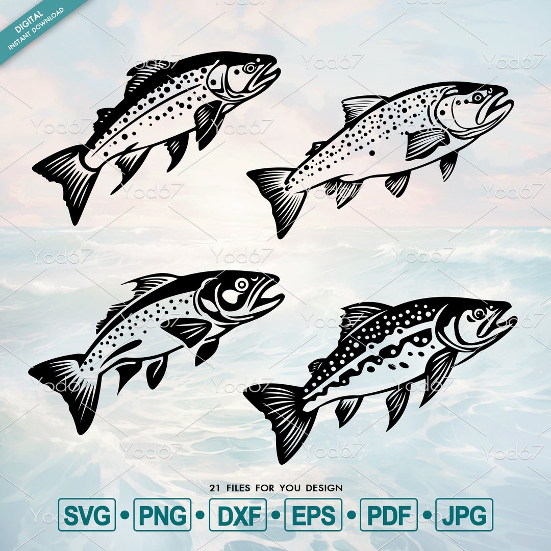 Trout SVG, Trout Png, Fish Png, Svg Files for Cricut. Food Svg. Trout ...
