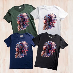 Native American Indian Woman Clipart for Sublimation Printing, Native ...