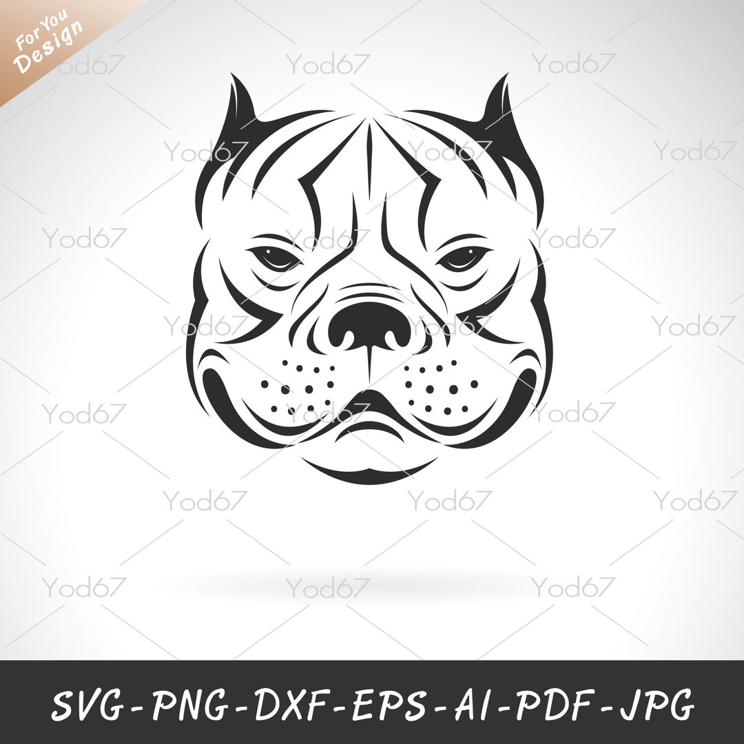 American Bully SVG, Pitbull Vector, Cut File Dog for Cricut, American ...