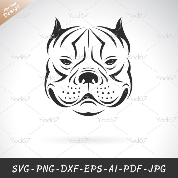 Pitbull Head Vector