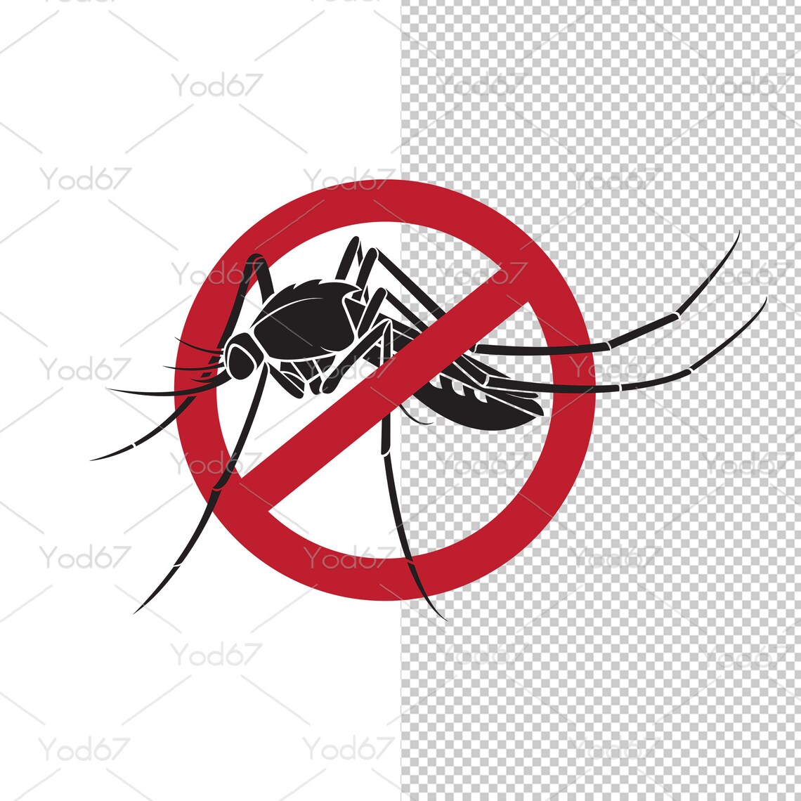 Symbol of Mosquito Stop Svg File, Mosquito Png, Mosquito Stop Vector ...
