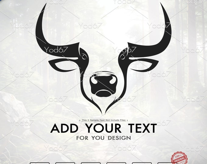 Bull Face Svg, Bull Head Svg, Steer Svg, Ox Svg, Bull Cut File Svg ...