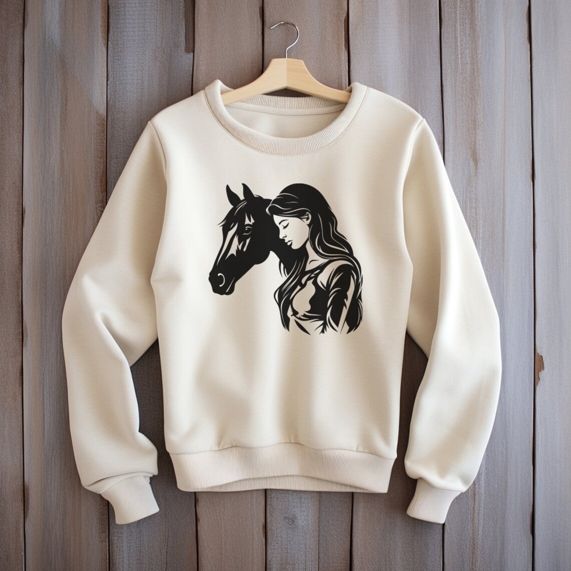 Horse and Woman SVG, Girl With Horse Svg, Horse and Girl Svg Horse Png ...