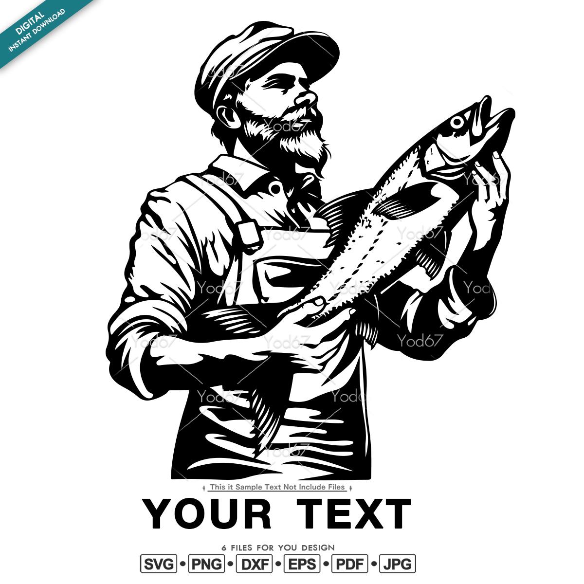 Fisherman SVG, Png, Fisherman Silhouette Svg, Fisherman Vector Clipart ...