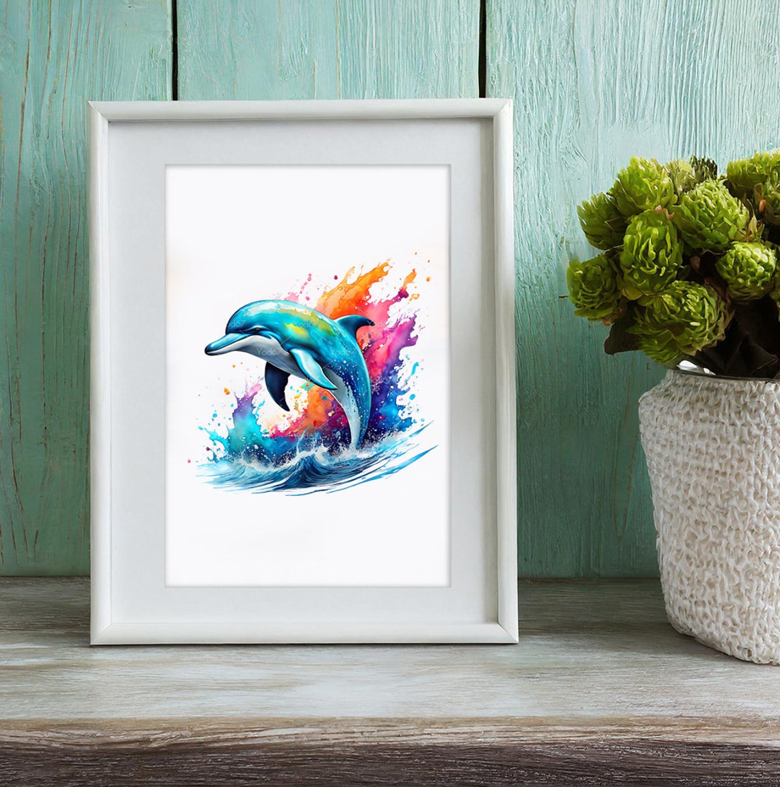 Colorful Dolphin Png for Sublimation Printing, Dolphin T-shirt Design ...