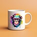 Chimpanzee Head Png for Sublimation Printing, Chimpanzee T-shirt Design ...