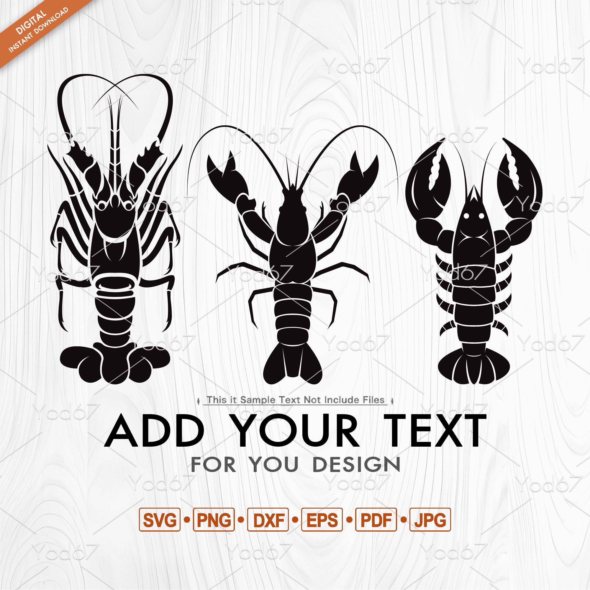 Lobster SVG, Lobster Png, 3 SVG Cut Files Lobster, Lobster Cricut ...