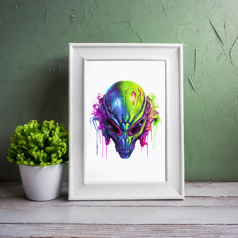 Alien Head Png, Alien for Sublimation Printing, Alien Head T-shirt ...