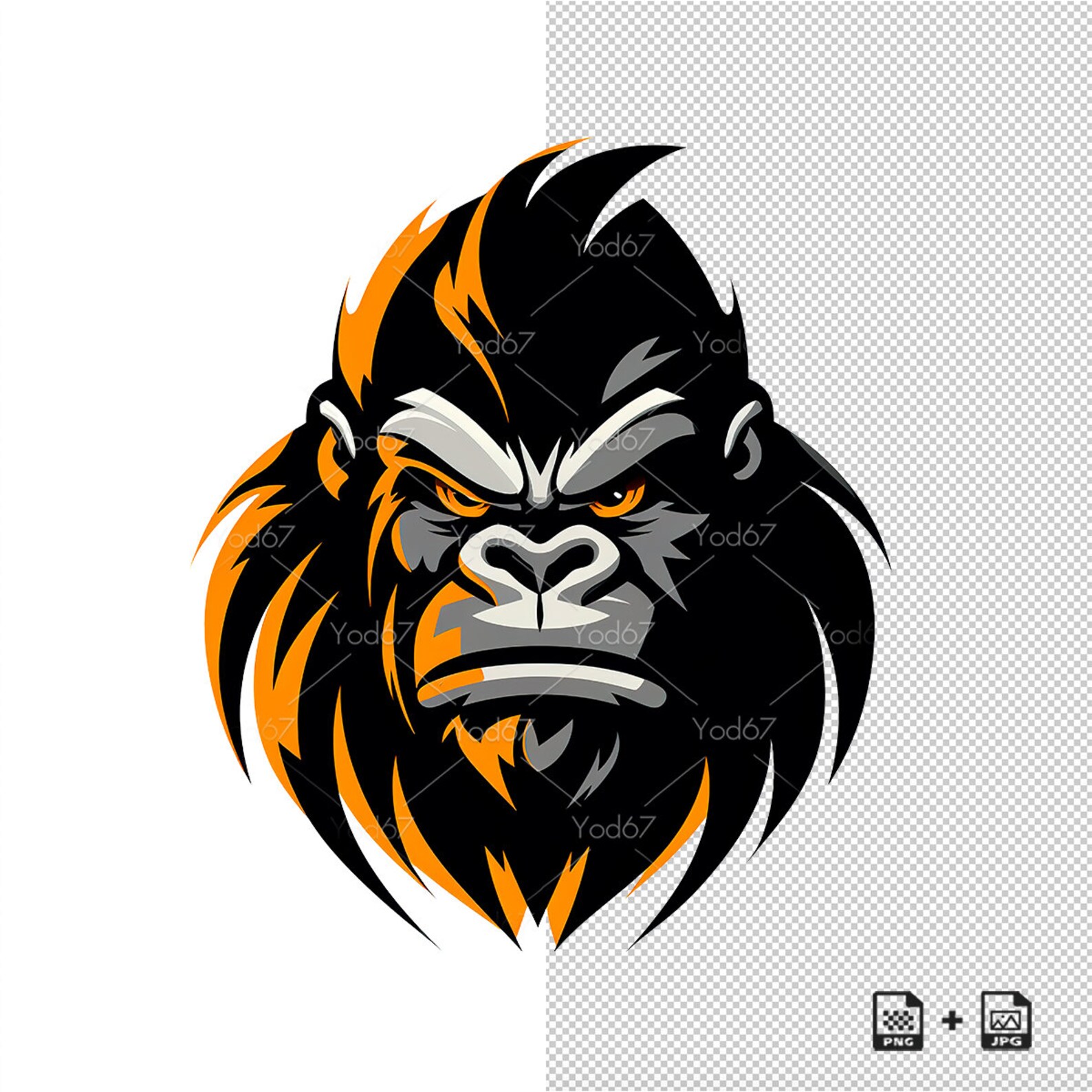 King Kong Head for Sublimation Printing,kong Angry T-shirt Design ...