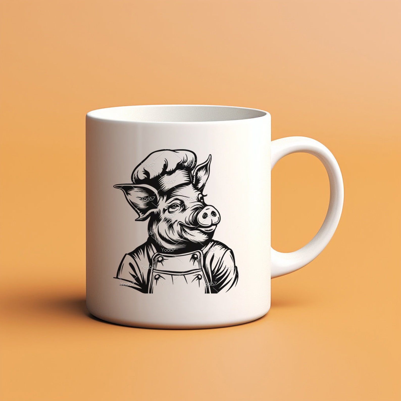 Pig Chef SVG File, Svg Files for Cricut, Cooking, Pig Wearing Chef's ...