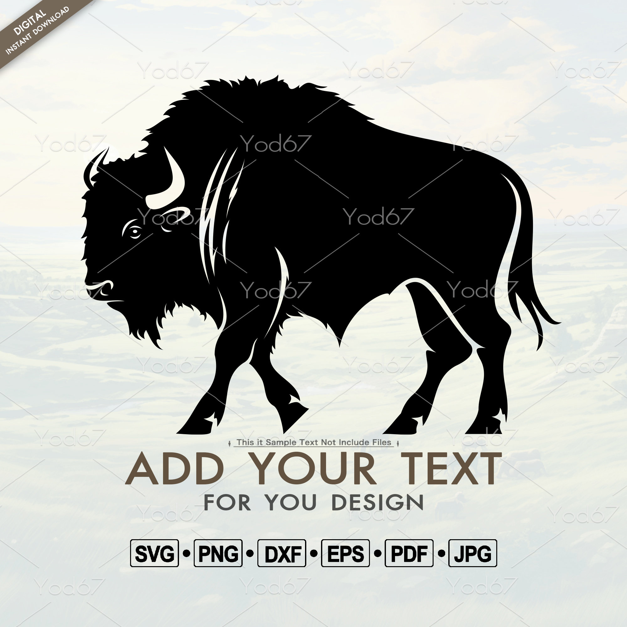 Bison SVG, Bison Png, Svg Files for Cricut, Bison Silhouette, Bison ...