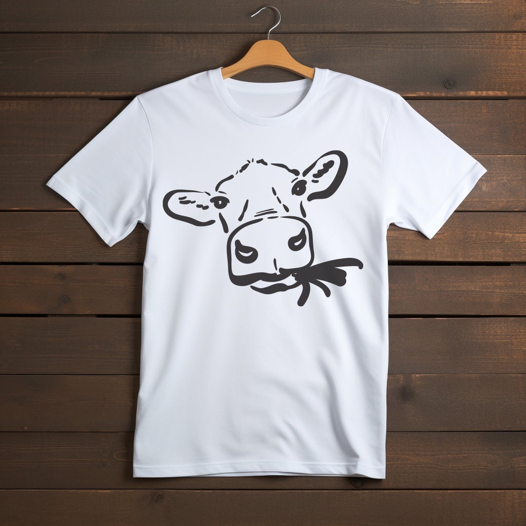 Cow Head SVG, Cow Head Png, Cut File Cow for Cricut, Hand Drawn Cow ...