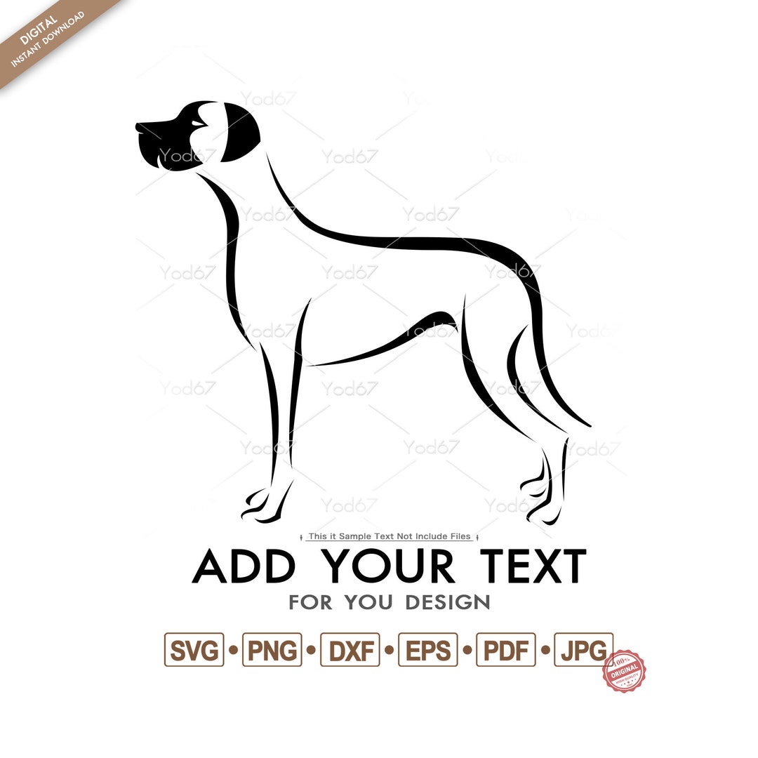 Great Dane Dog SVG, Great Dane Png, Cut File Great Dane for Cricut ...