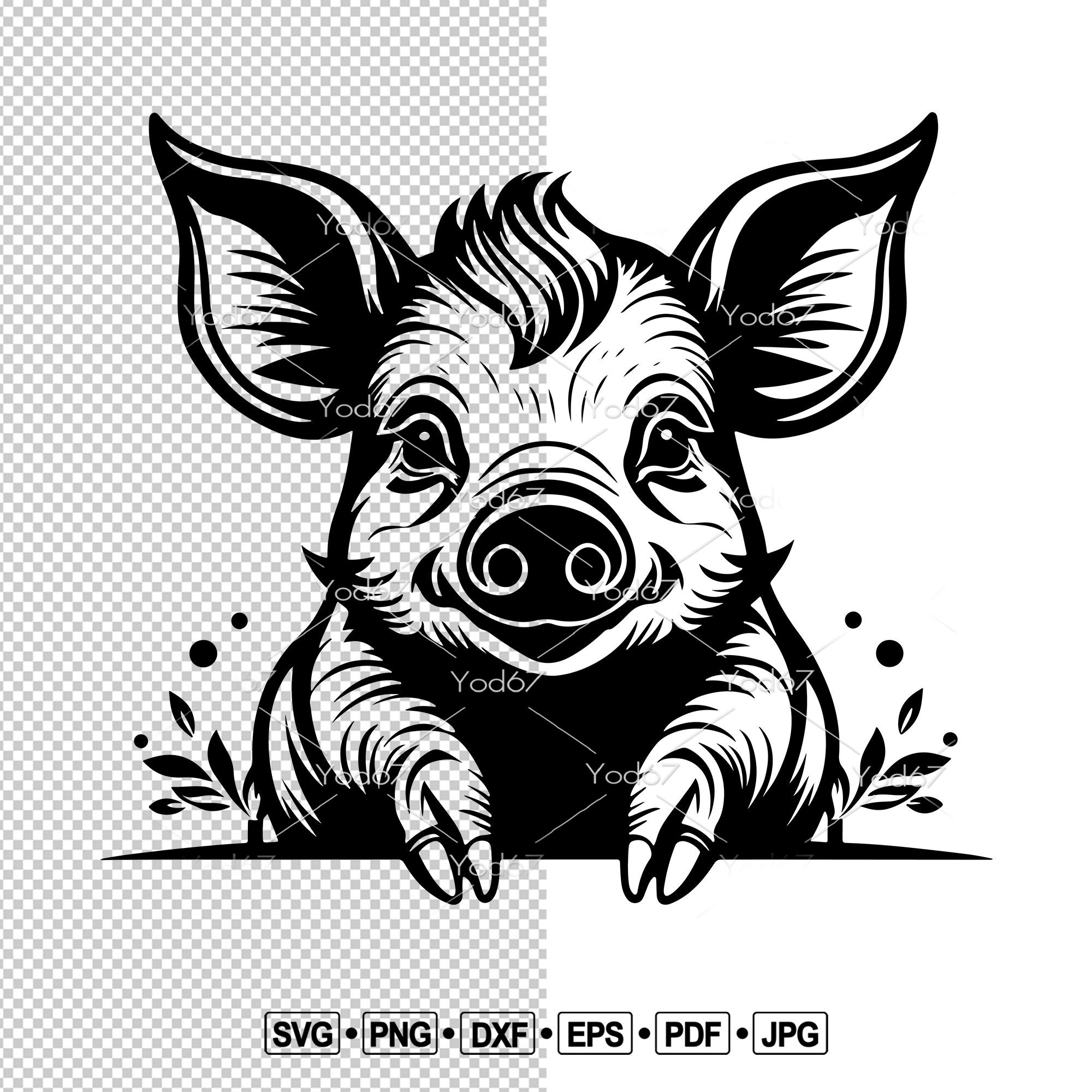 Piglet SVG, Baby Pig, Svg Cut File for Cricut, Piglet Silhouette ...