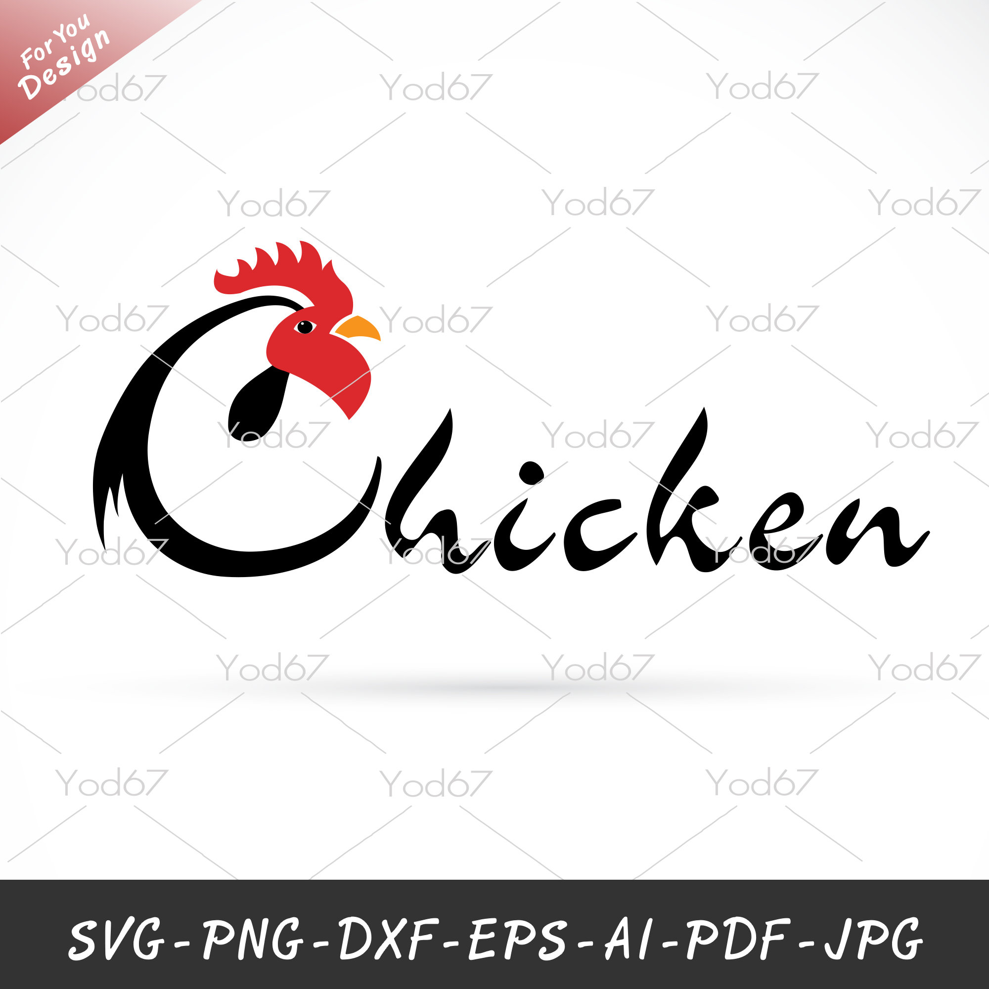 Chicken Design SVG, Cut File Chicken for Cricut, Cock Png, Chicken ...