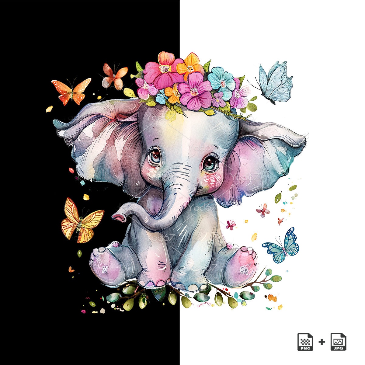 Cute Elephant Png for Sublimation Printing, Baby Elephant T-shirt ...
