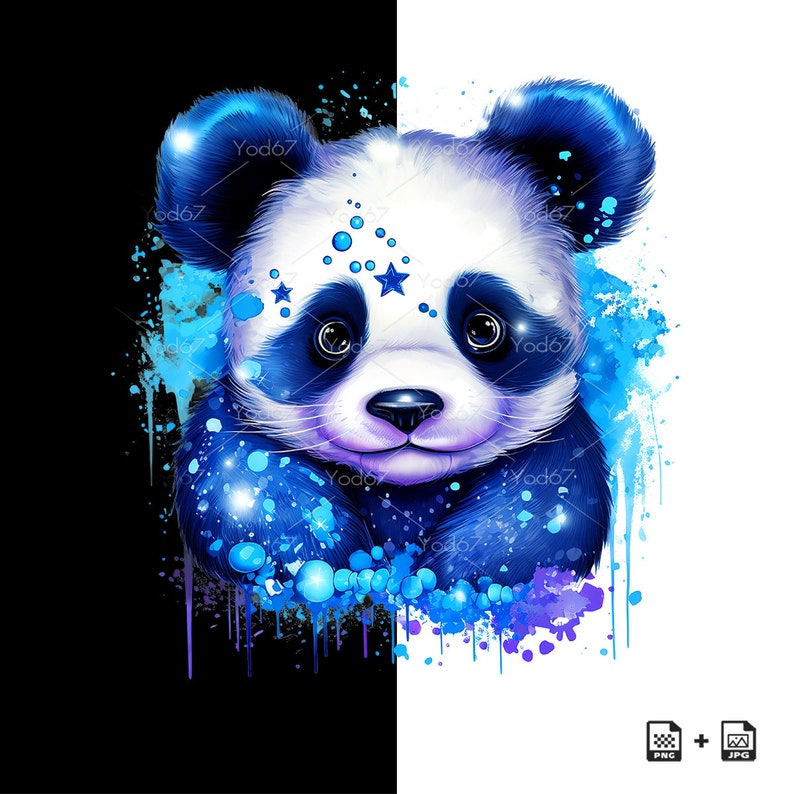 Panda Clipart for Sublimation Printing, Cute Panda Head T-shirt Design ...