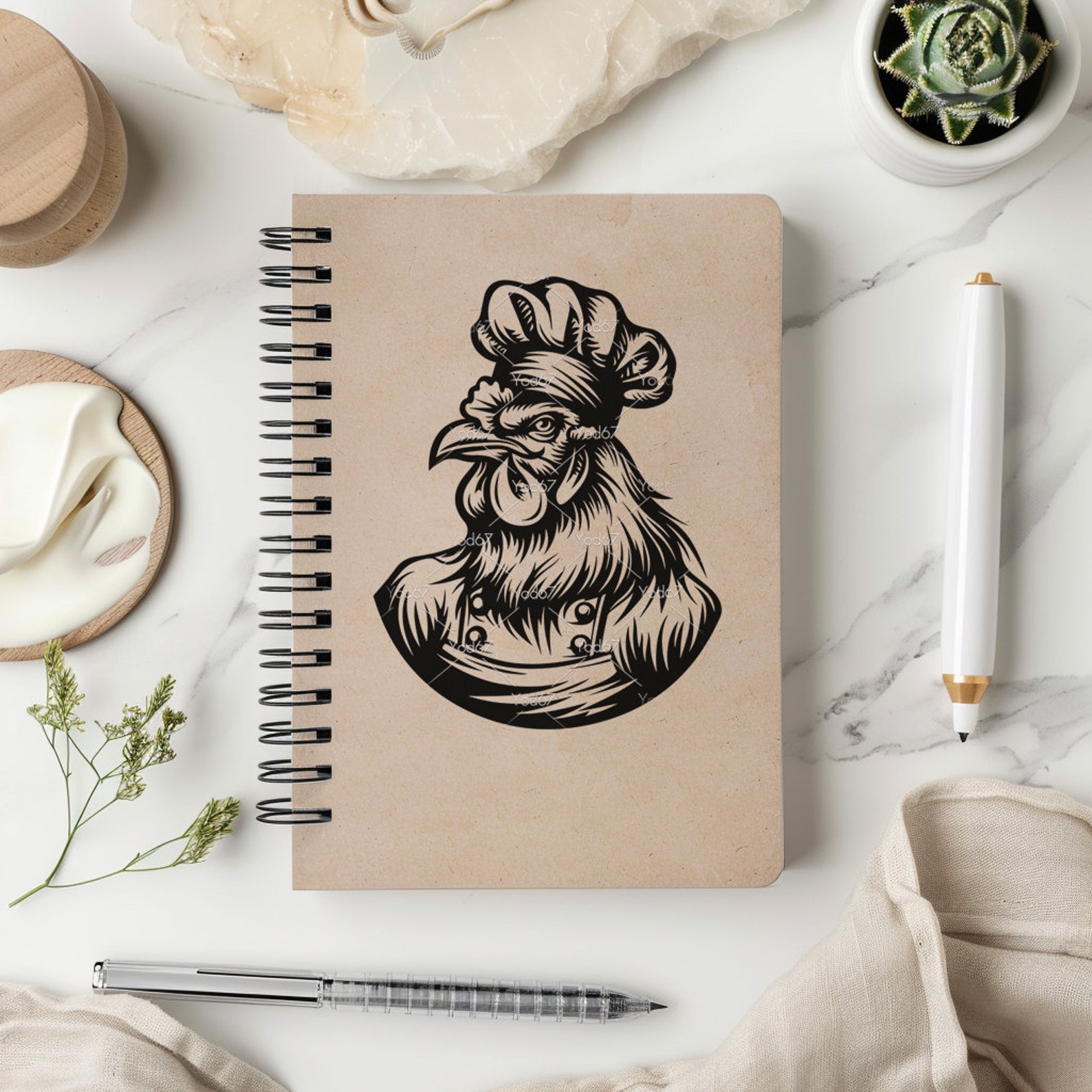 Chicken Chef SVG, Svg Files for Cricut, Cooking, Chicken Wearing Chef's ...