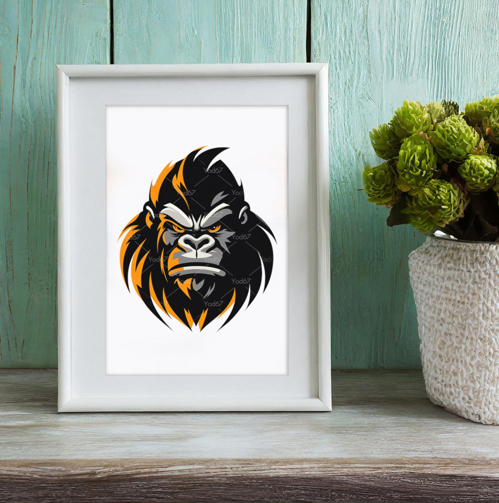 King Kong Head for Sublimation Printing,kong Angry T-shirt Design ...
