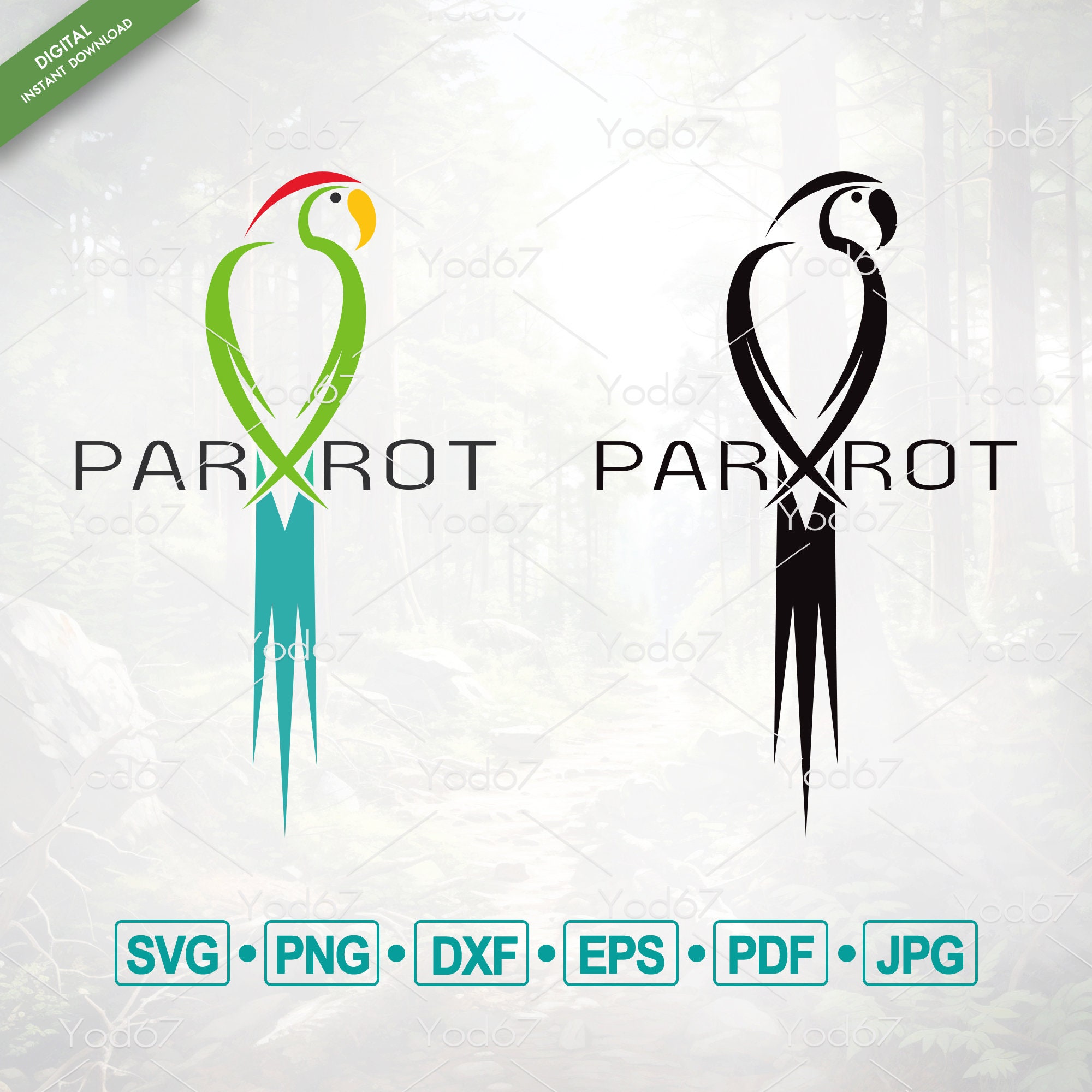 Parrot SVG, Parrot Png, Parrot Cricut, Parrot Logo Design, Parrot DXF ...