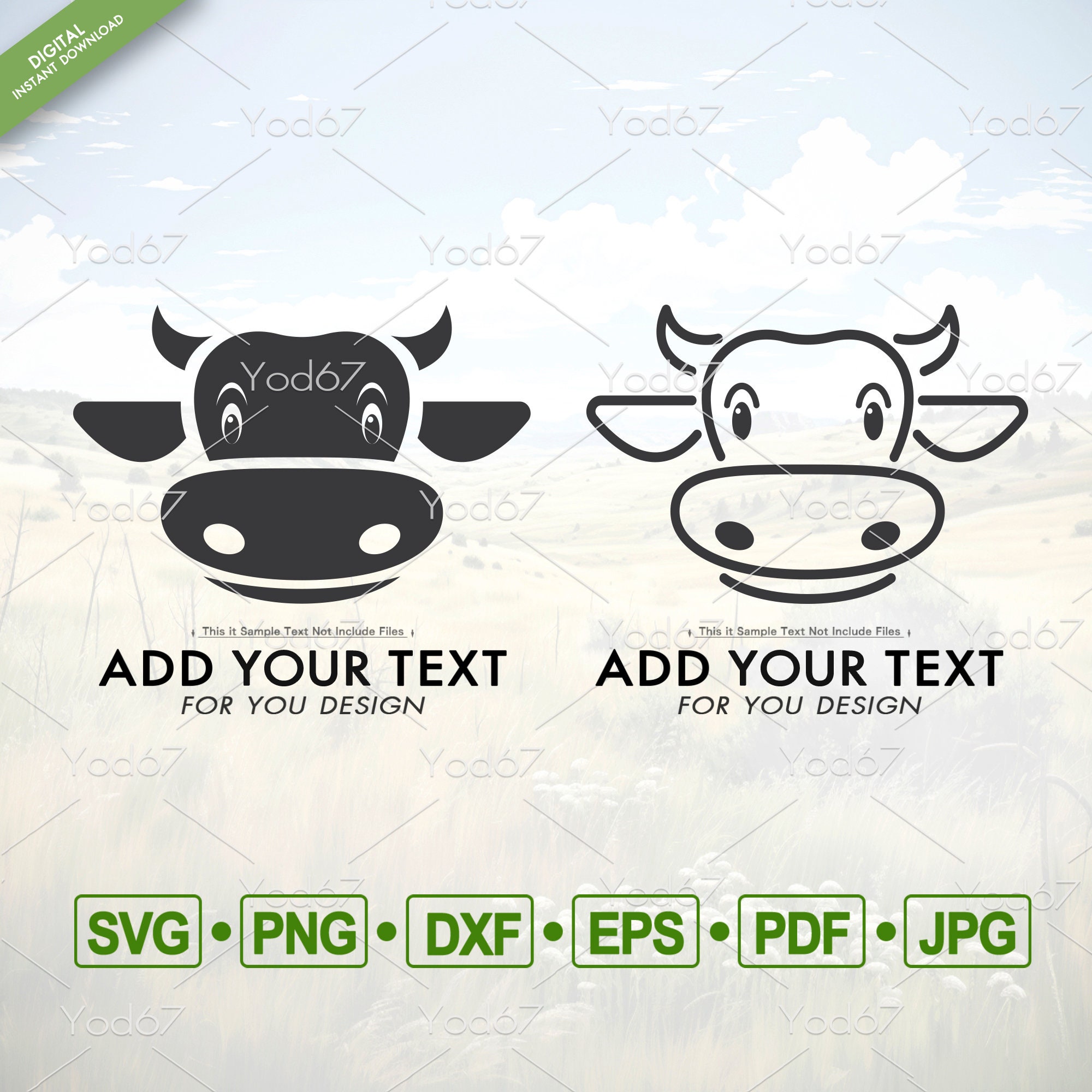 Cow Svg, Cow Png, Cut File Cow for Cricut, Cow Head Vector Clipart ...