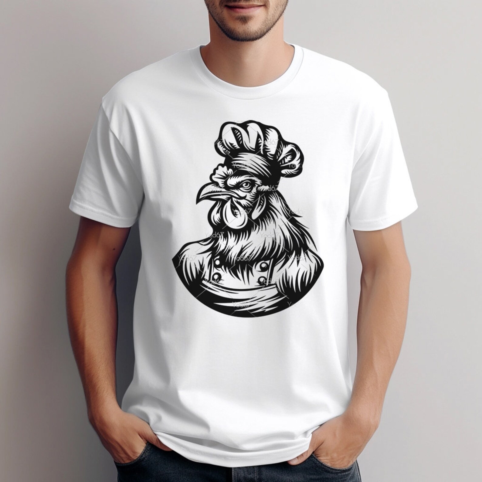 Chicken Chef SVG, Svg Files for Cricut, Cooking, Chicken Wearing Chef's ...