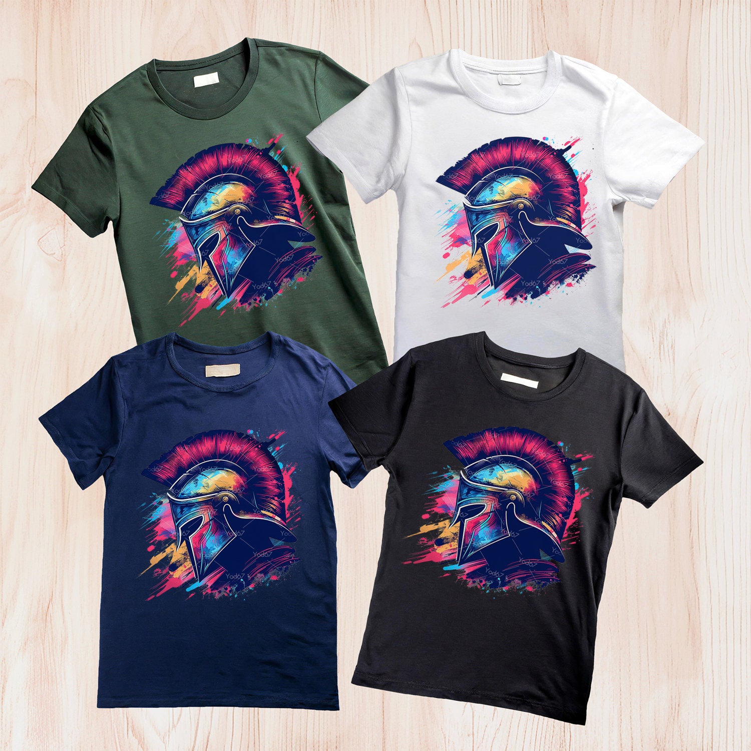 Spartan Helmet PNG for Sublimation Printing, Colorful Spartan Helmet T ...