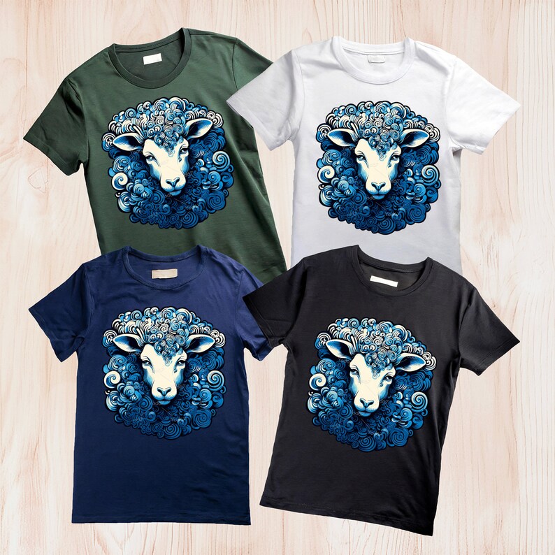 Sheep Head Png for Sublimation Printing, Sheep T-shirt Design Clipart ...