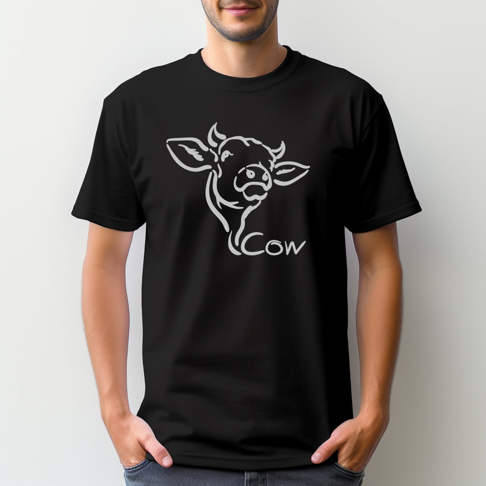 Cow Head SVG, Cow Head Png, Svg Files for Cricut, Hand Drawn Cow, Cow ...