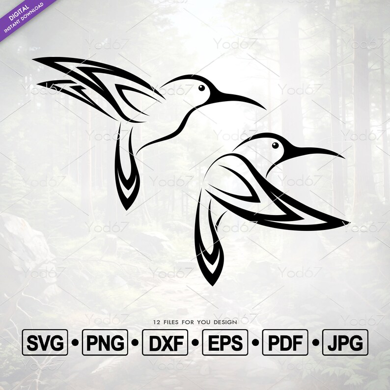 Hummingbird SVG, PNG, DXF, Pdf Jpg, Eps, Hummingbird Cricut, Birds Logo ...
