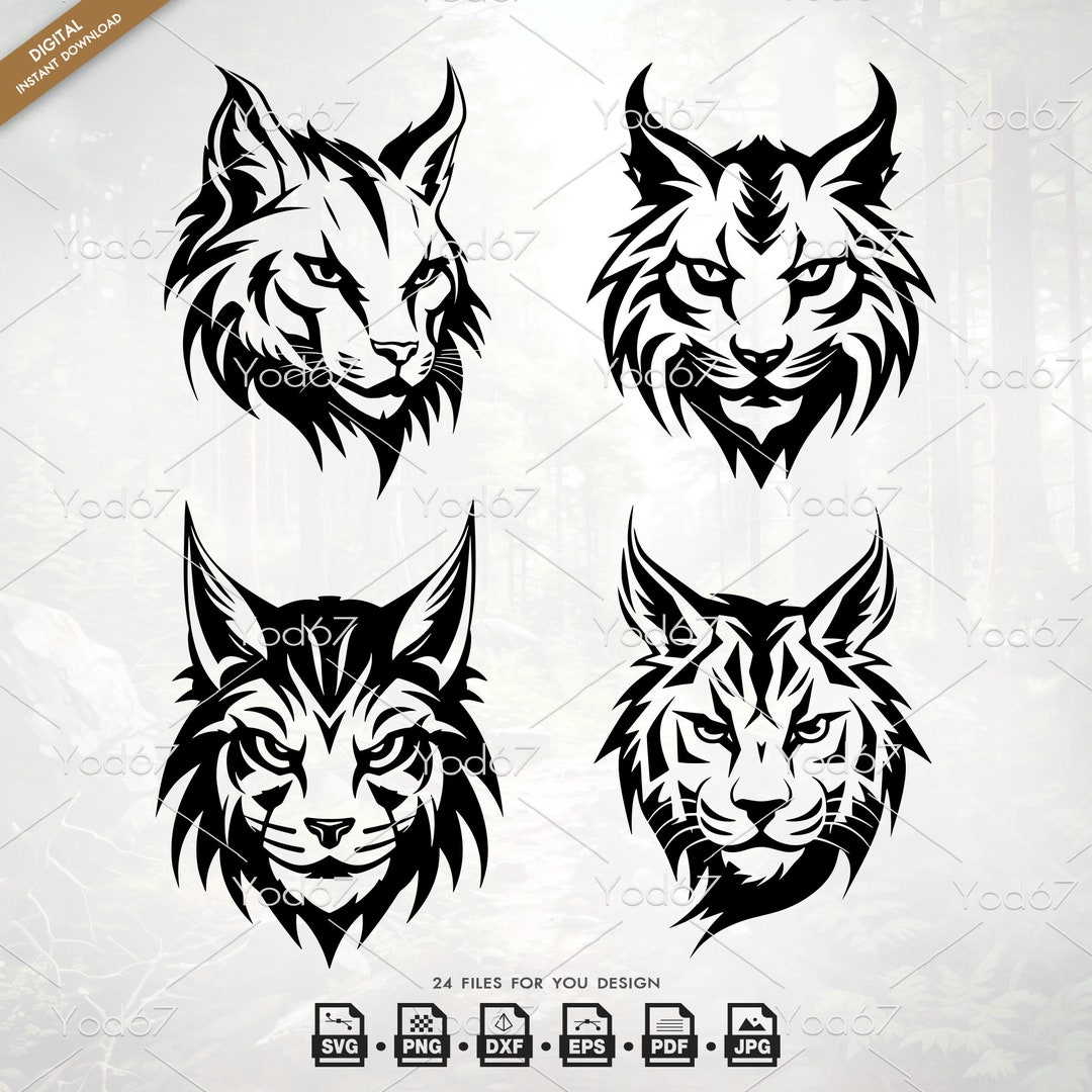 Lynx SVG, Lynx Png, Svg File for Cricut, Lynx Silhouette, Bobcat Svg ...