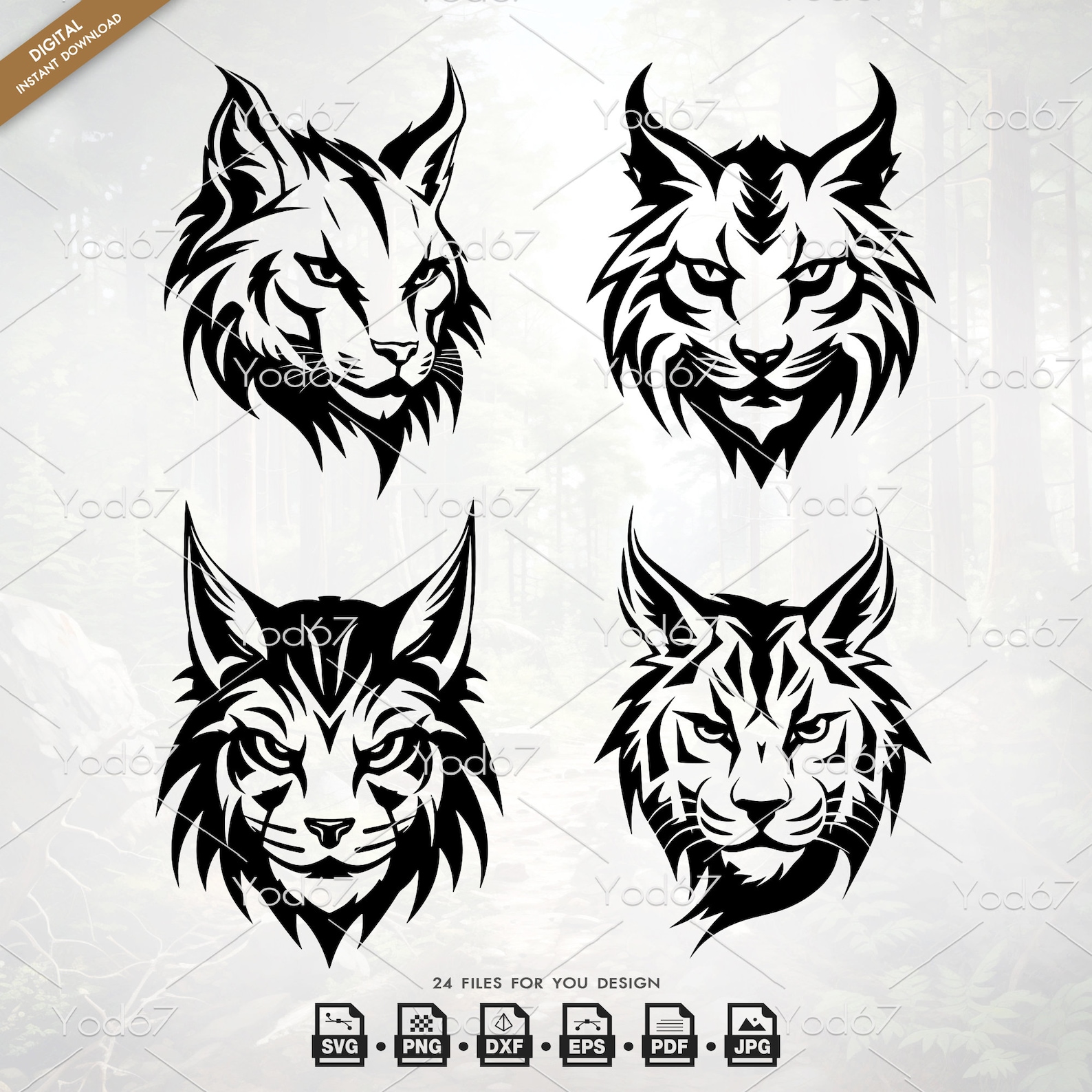 Lynx SVG, Lynx Png, Svg File for Cricut, Lynx Silhouette, Bobcat Svg ...