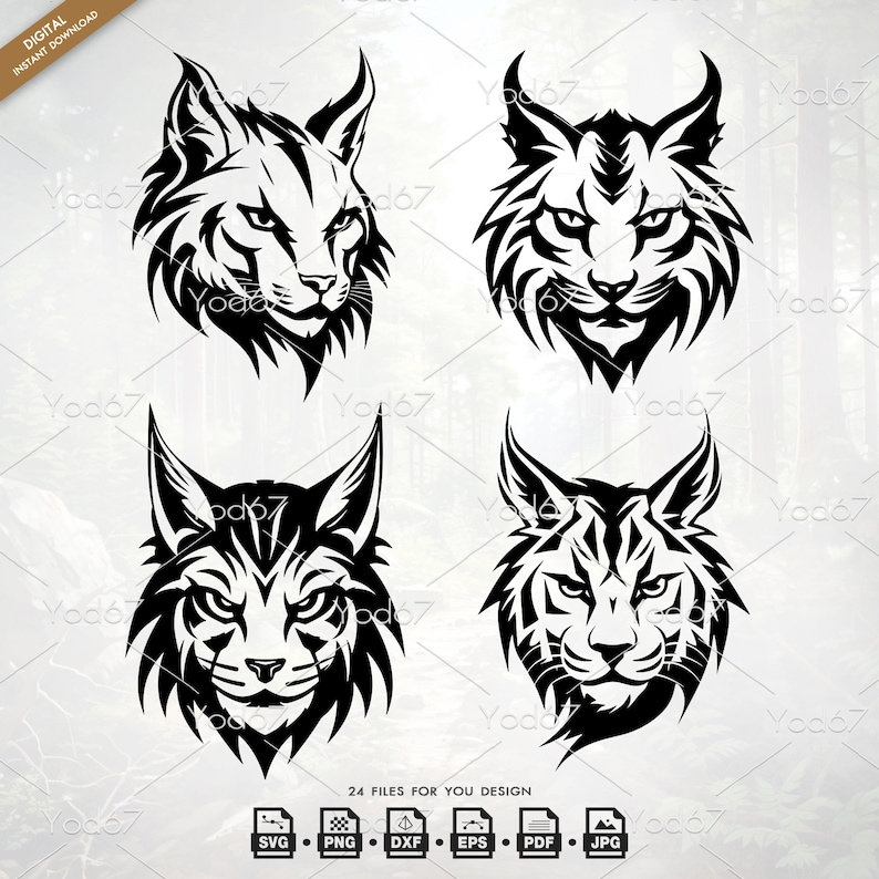 Lynx SVG, Lynx Png, Svg File for Cricut, Lynx Silhouette, Bobcat Svg ...
