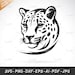 Leopard Vector SVG, PNG, DXF, Cut File Leopard for Cricut, Leopard Head ...