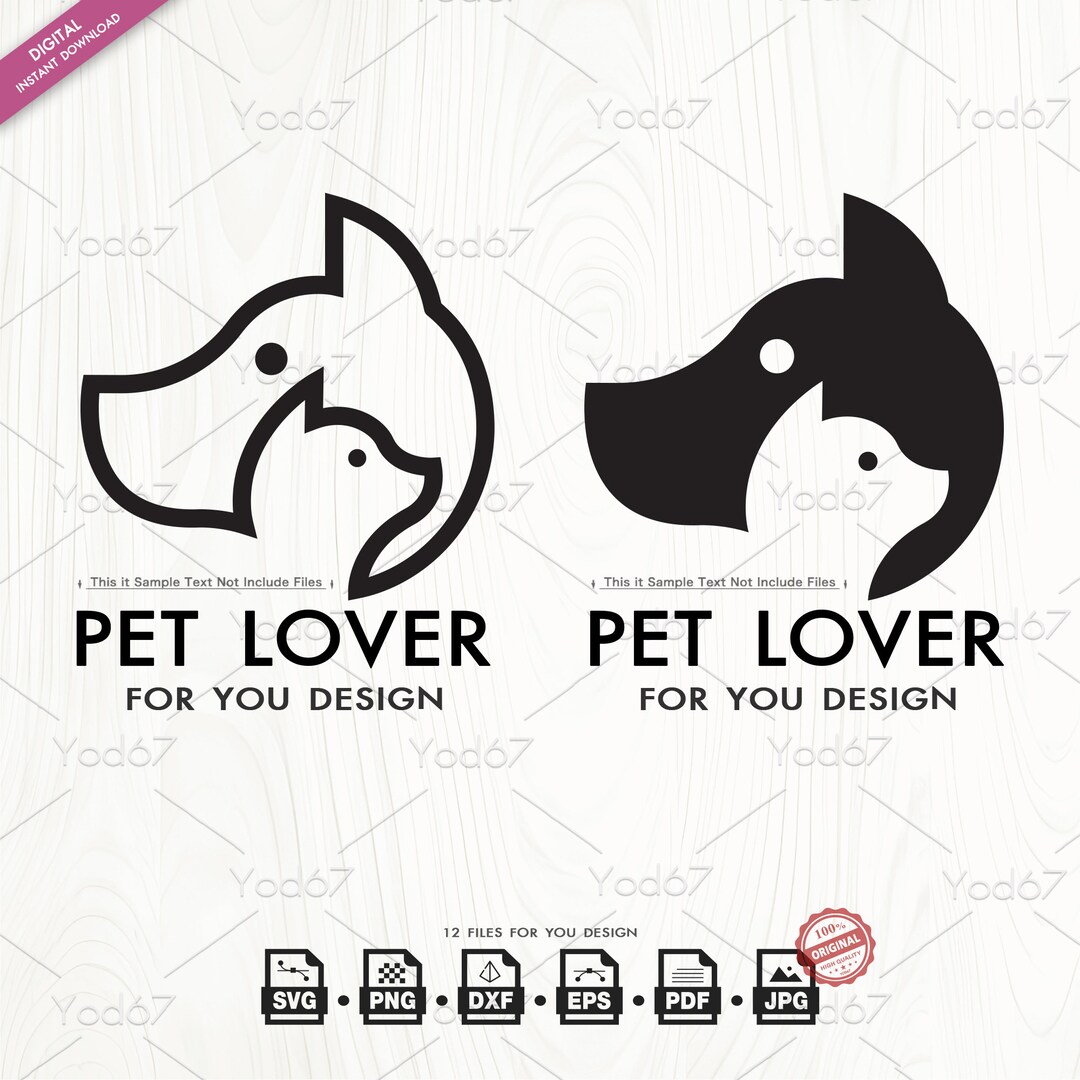 Dog and Cat Vecter Design, Dog Head Svg, Dog Silhouette Svg. Dog and ...