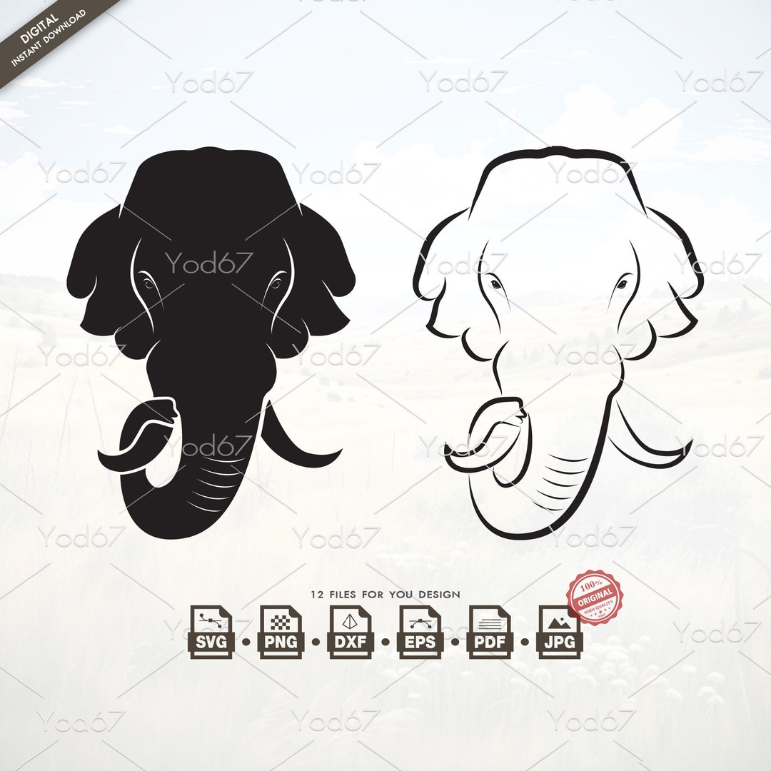 Elephant SVG, Elephant Png, Svg File for Cricut, Elephant Silhouette ...