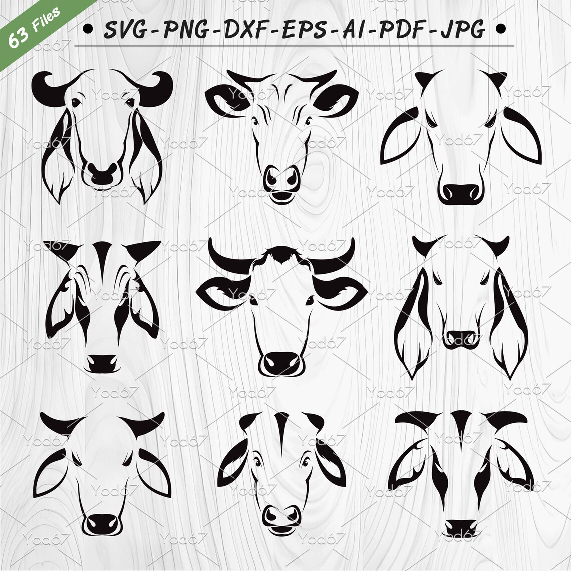 Cow Head SVG, Cow Head Png, Cow Head Bundle, Svg File for Cricut, Cow ...
