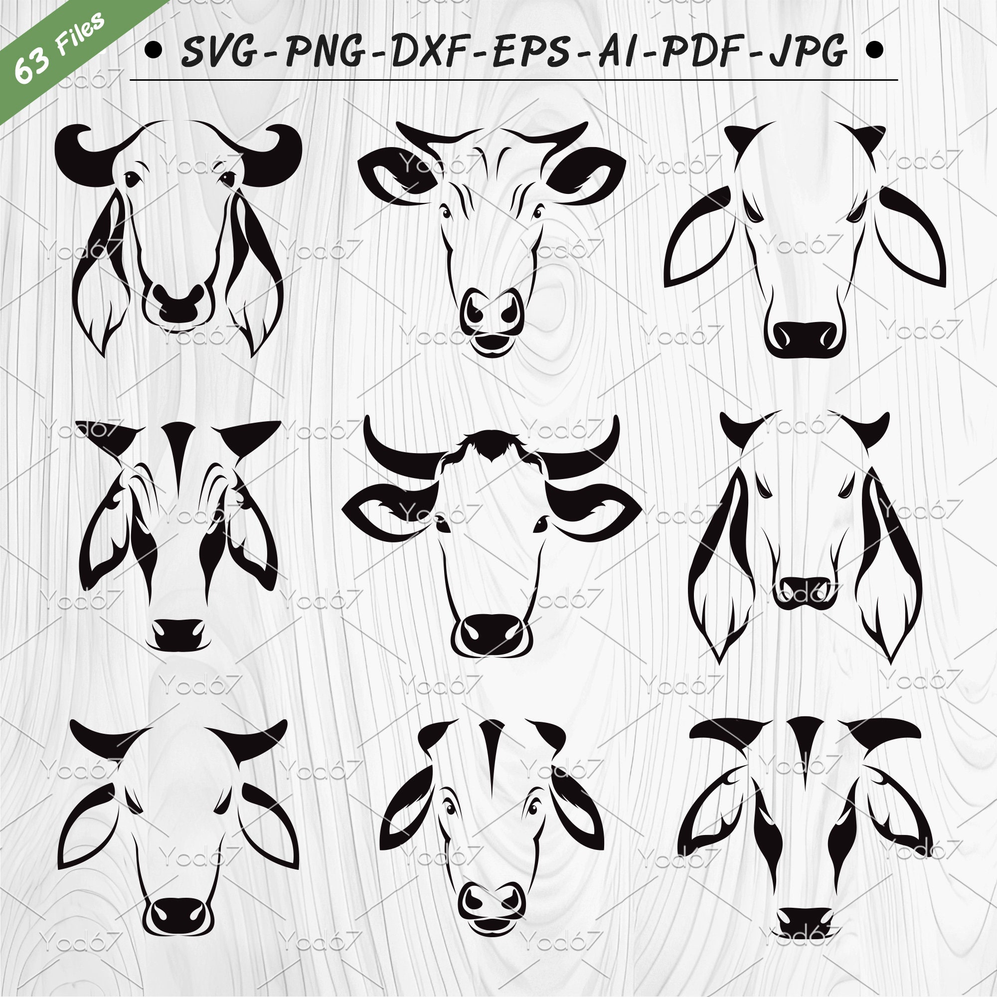 Cow Head SVG, Cow Head Png, Cow Head Bundle, Svg File for Cricut, Cow ...