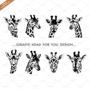 Giraffe Head SVG, Giraffe Png, Svg Files for Cricut, Giraffe Silhouette ...