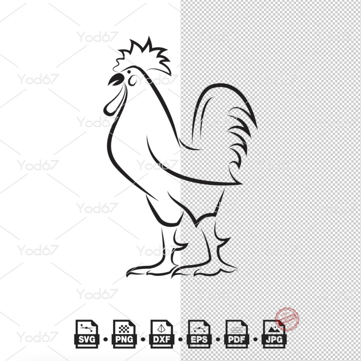 Rooster SVG, Rooster Png, Cut File Rooster for Cricut, Rooster ...