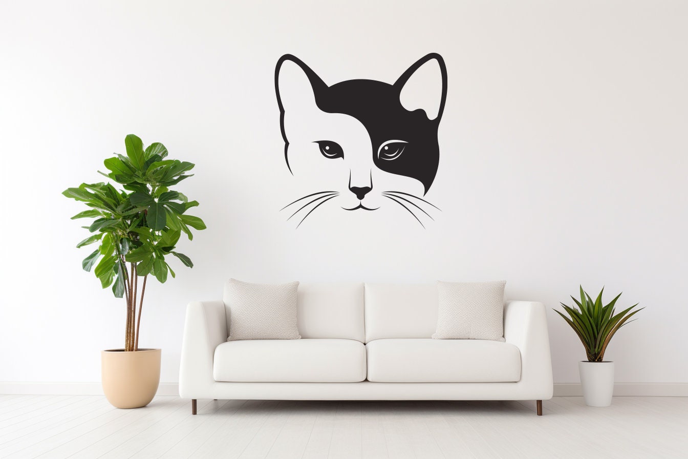 Cat Face SVG, Cat Face Png, Cat's Face is Staring, Cat DXF, Cat Svg ...