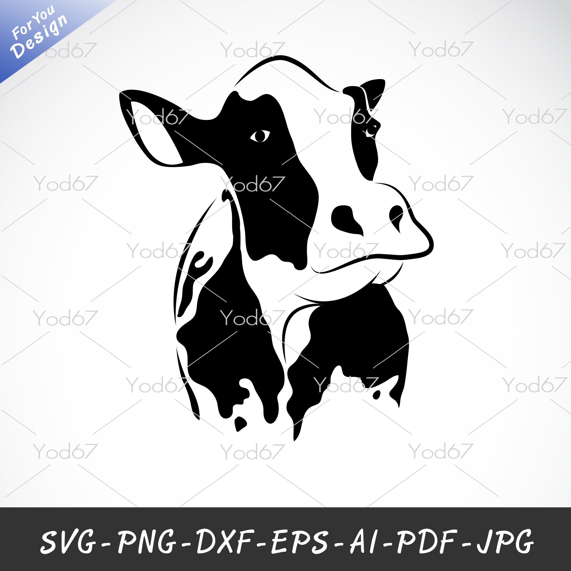 Cow SVG, Cow Png, Svg Files for Cricut, Cow Silhouette Svg, Cow Head ...