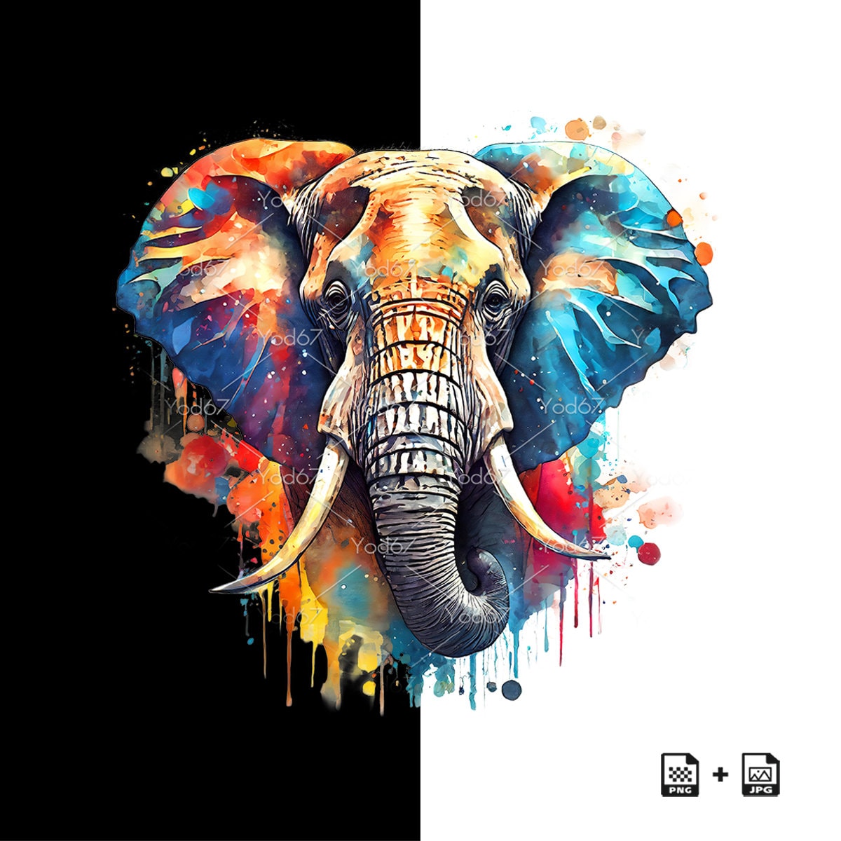 Elephant Png, Elephant Clipart for Sublimation Printing, Elephant Head ...