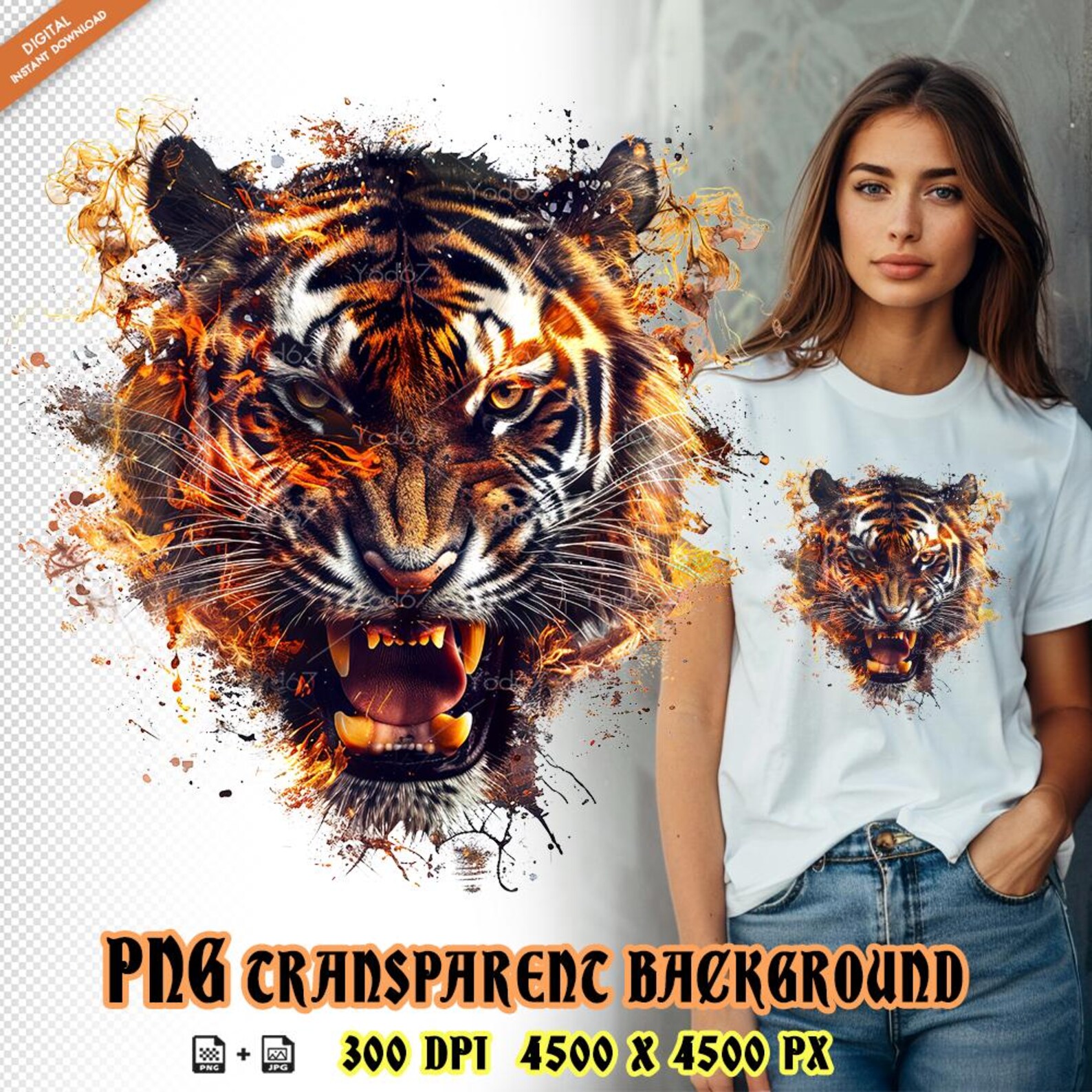 Flaming Tiger Head Png, Tiger Face Angry With Flames Clipart for ...