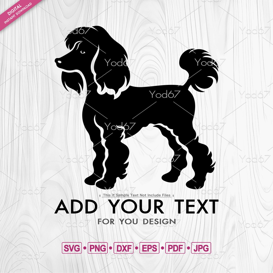Poodle SVG, Poodle Png, Svg Files for Cricut, Standing Poodle, Poodle ...