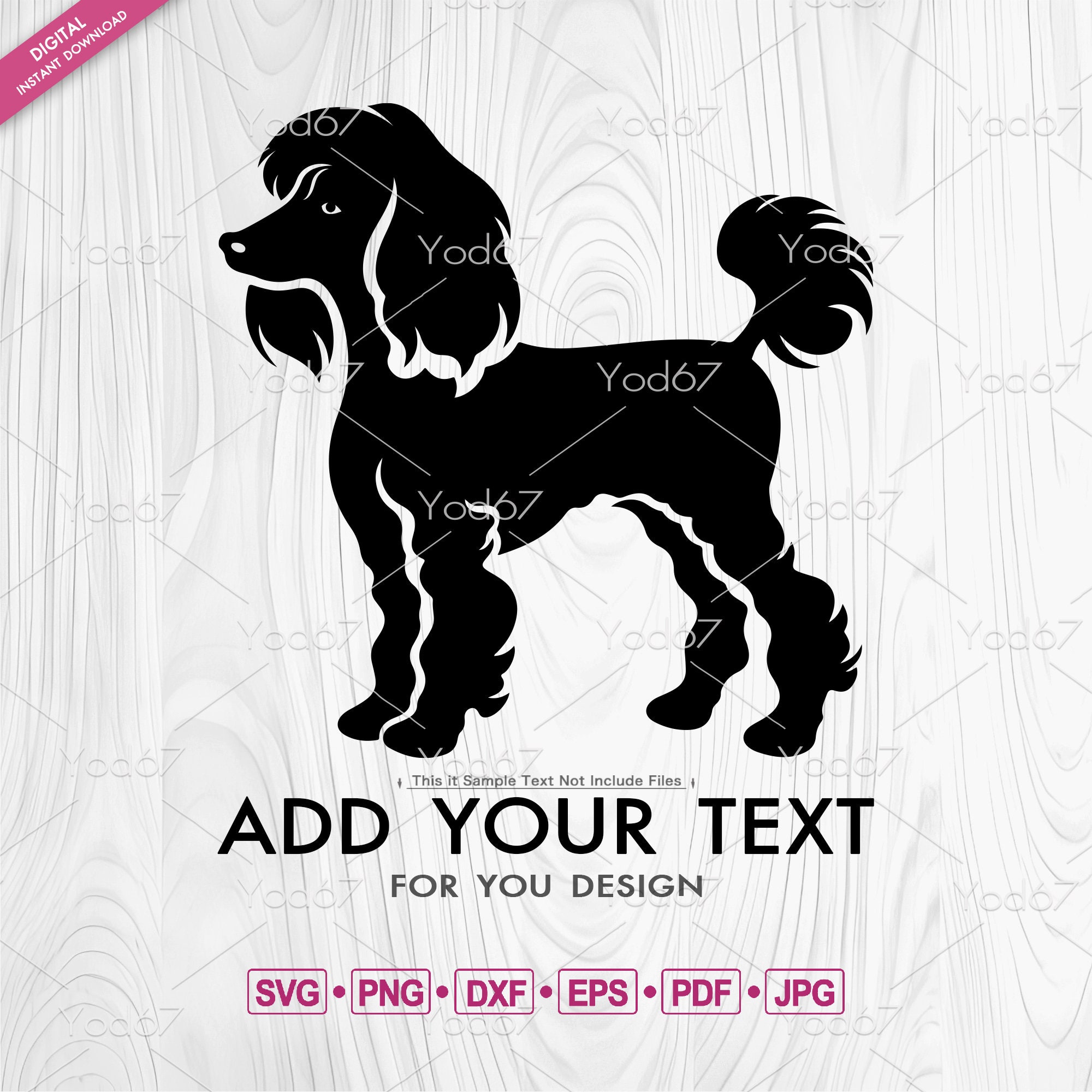 Poodle SVG, Poodle Png, Svg Files for Cricut, Standing Poodle, Poodle ...