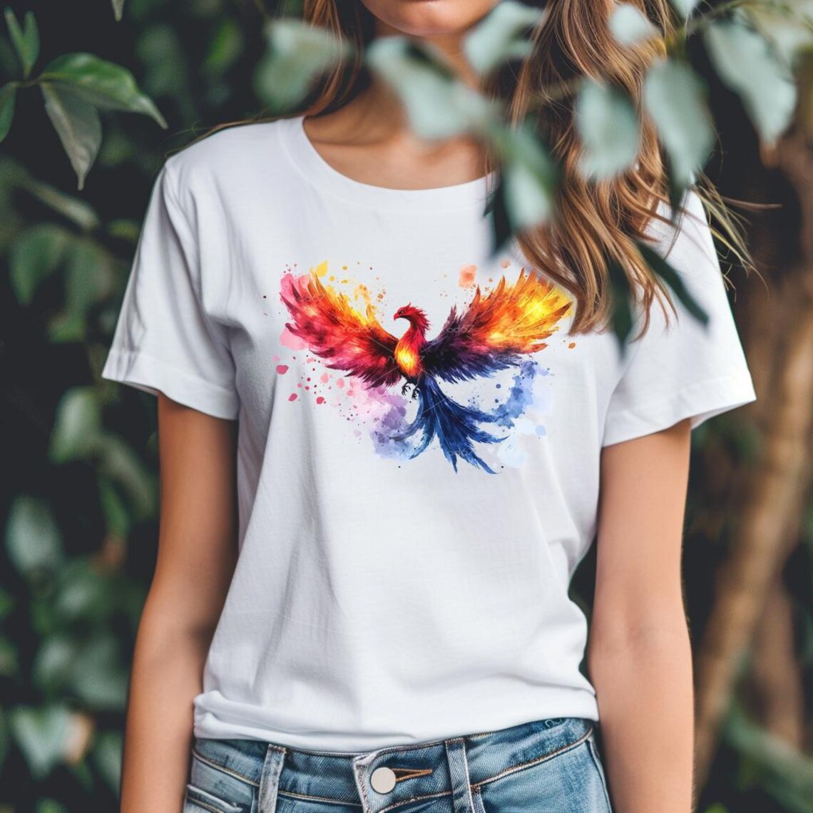 Phoenix Png for Sublimation Printing, Firebird Clipart, Phoenix Flying ...