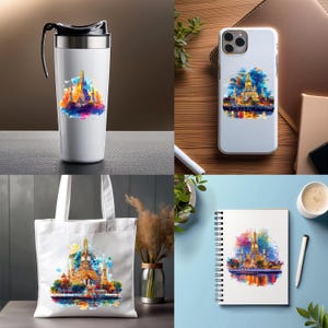 Wat Arun Png for Sublimation Printing, Watercolor Wat Arun T-shirt ...