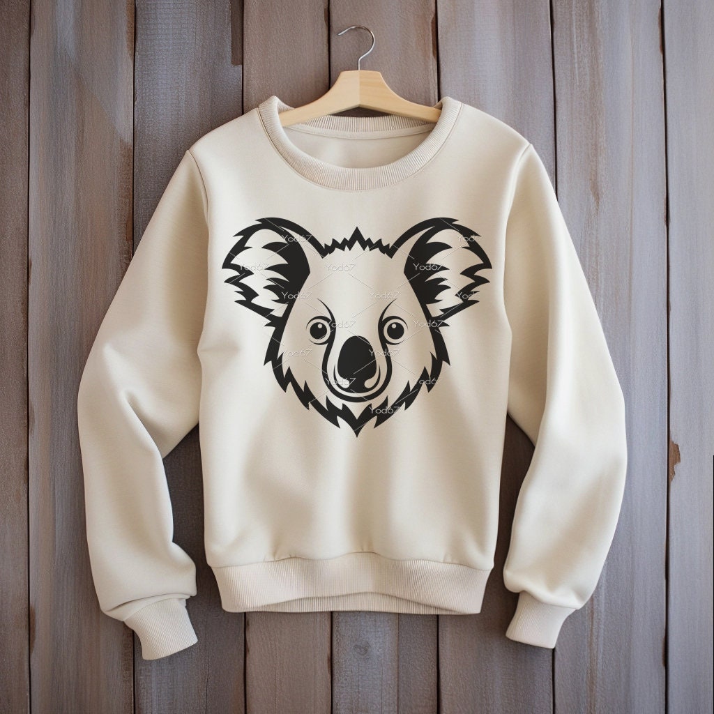 Koala SVG, Koala Head Vector Clipart Design DXF, EPS, Pdf, Svg Files ...